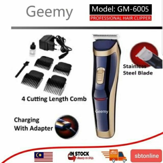 Geemy GM6005 Professional Electric Hair Clipper/Shaver/Trimmer/Cutter ...