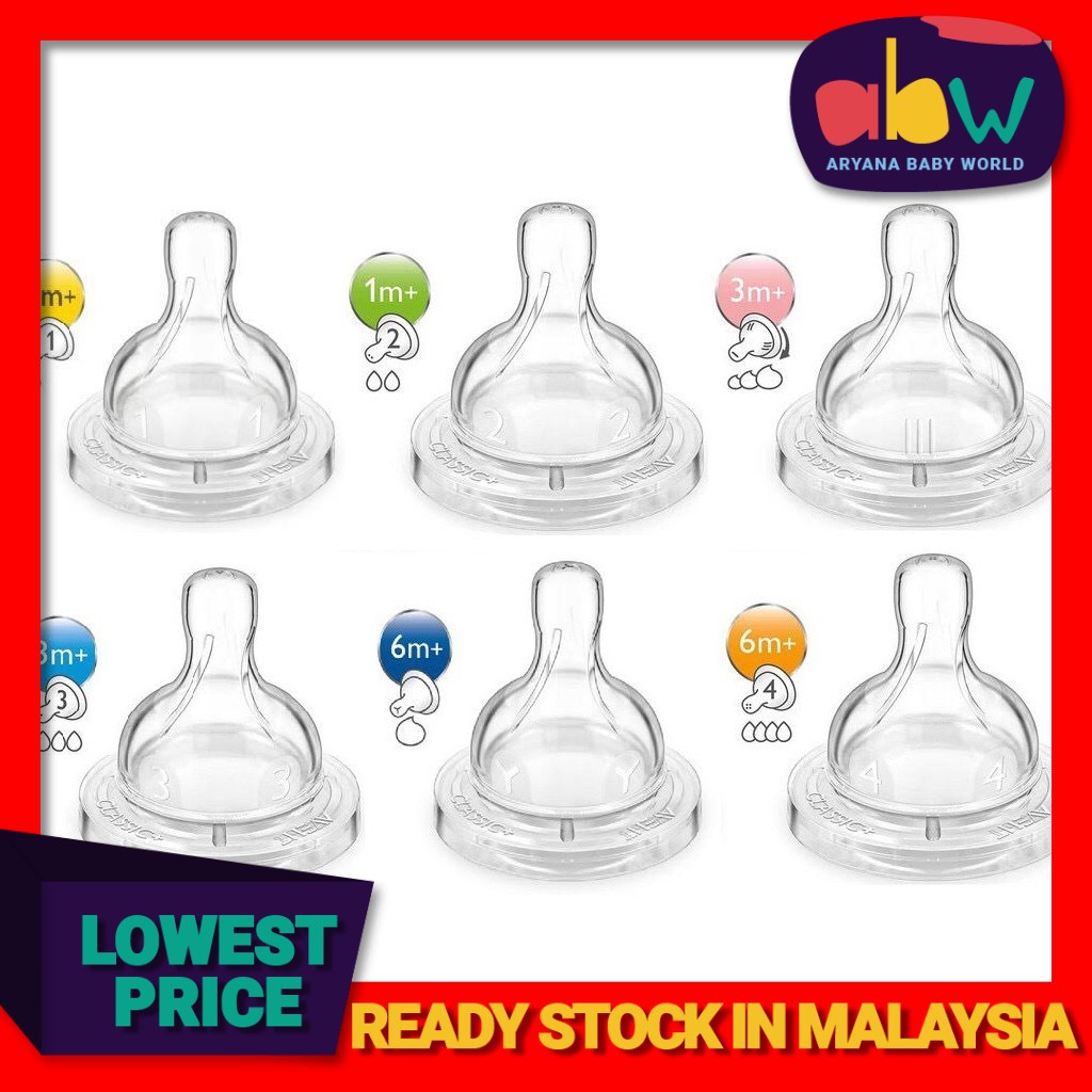 ORIGINAL Philips AVENT Classic Teat / Puting Botol Avent | Shopee Malaysia