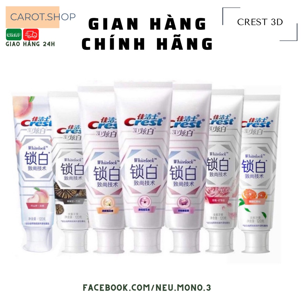 Crest 3D White Lock whitening toothpaste (many types) | Shopee Malaysia