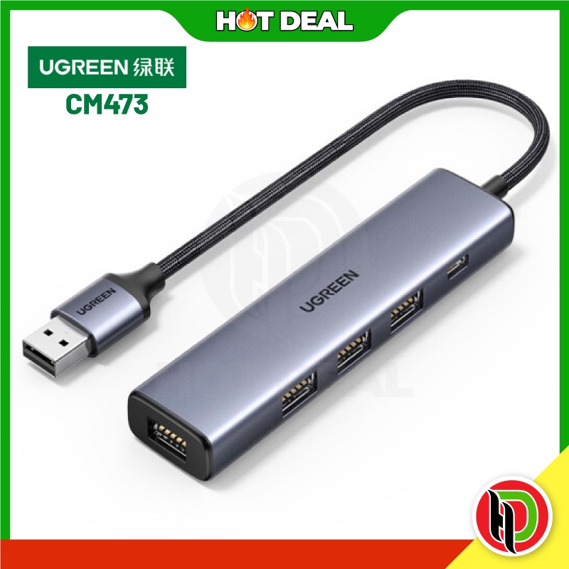 Hotdeal Ugreen UG-CM473-20841 USB 3.0 A 4 Ports HUB With USBC Power ...