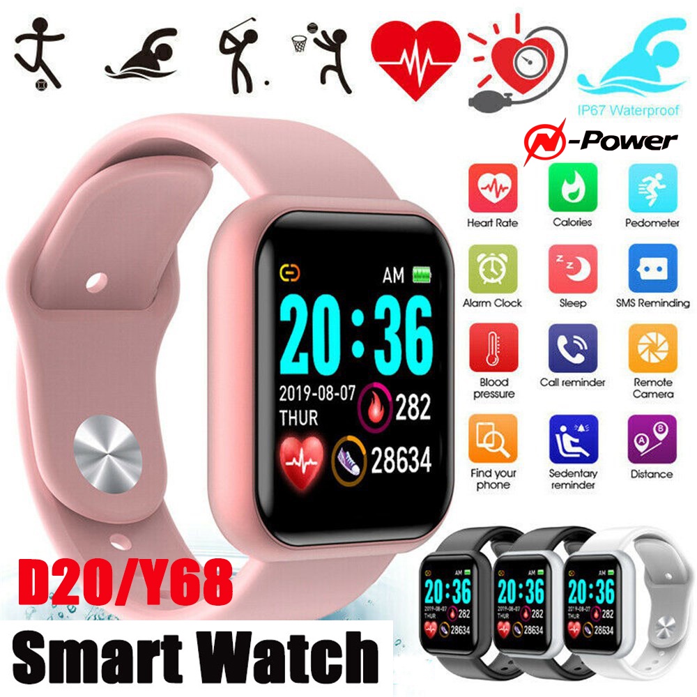 Smart Watch Y68 Waterproof With Heart Rate Tracker Bluetooth Ip67 ...