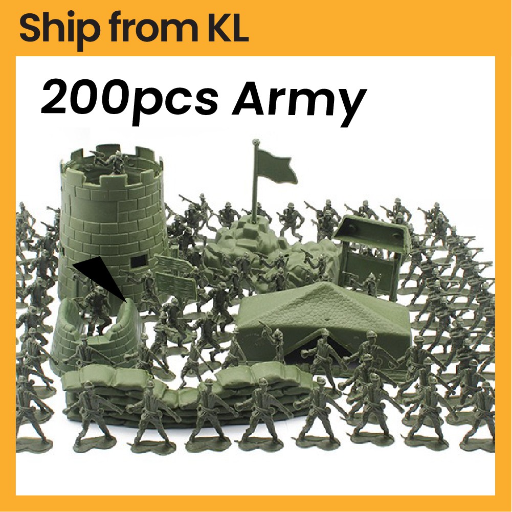 200pcs Mainan Askar Army toys mini soldiers military non toxic combat ...