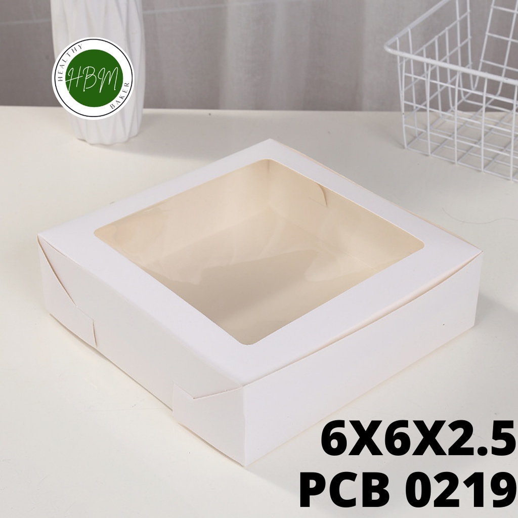 CAKE BOX 1PCS / WHITE ARTCUT WINDOW BOX / TALAM BOX / FOLDING BOX WITH ...