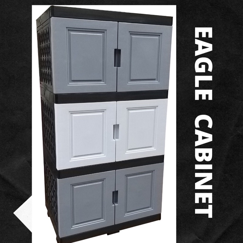 EAGLE DIY Plastic Storage Cabinet / Wardrobe / Almari Baju / Almari ...
