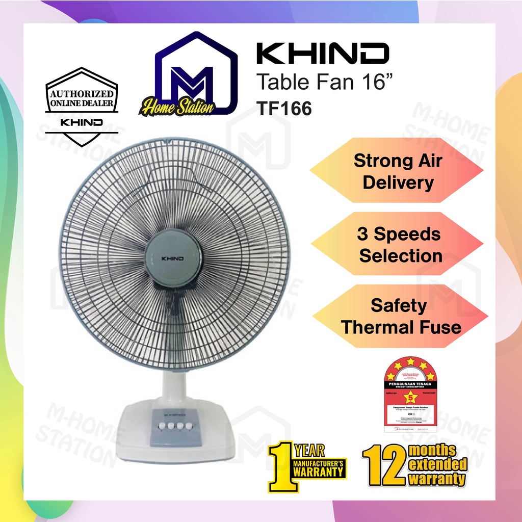 Khind Table Fan 16" TF166 or New Color 16 Inch Sweet Lavender TF1610SE ...