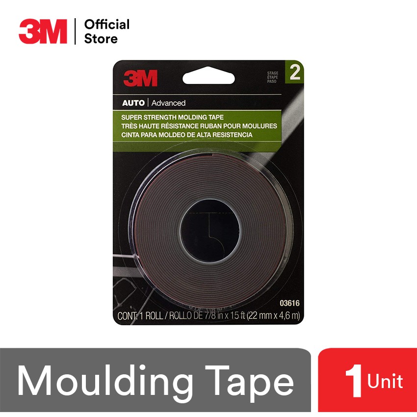 3M Super Strength Molding Tape (7/8" x 15ft) 03616 [7000000532 ...