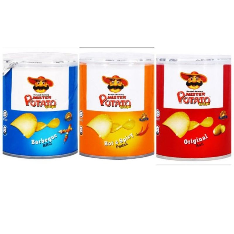 Mister Potato Crips 45g Hot And Spicy / Original / Barbeque Ready Stock ...