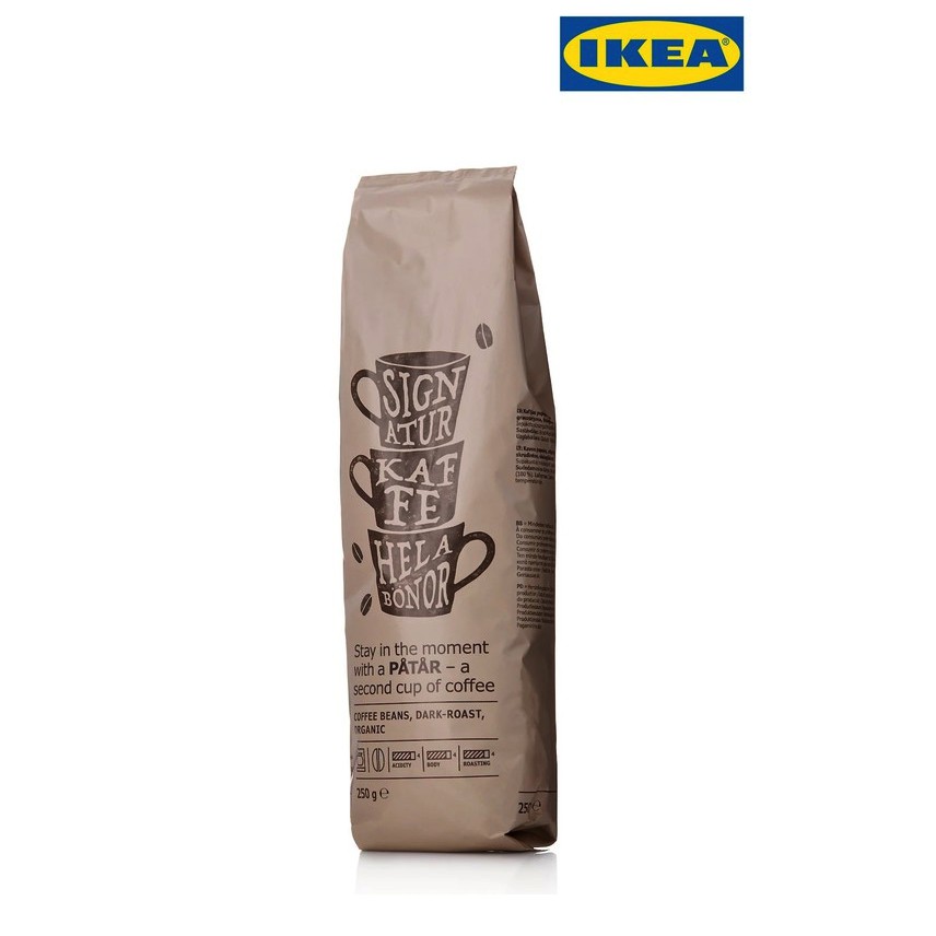 IKEA PÅTÅR PATAR Signature Organic Dark Roast Coffee Beans 250g 100 % ...