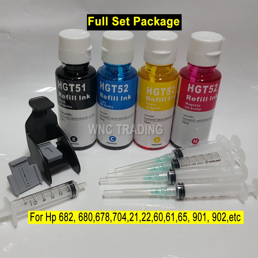 Refill Kit Hp Ink cartridge Refill Set for HP 682,680,678,703,704,21,22 ...