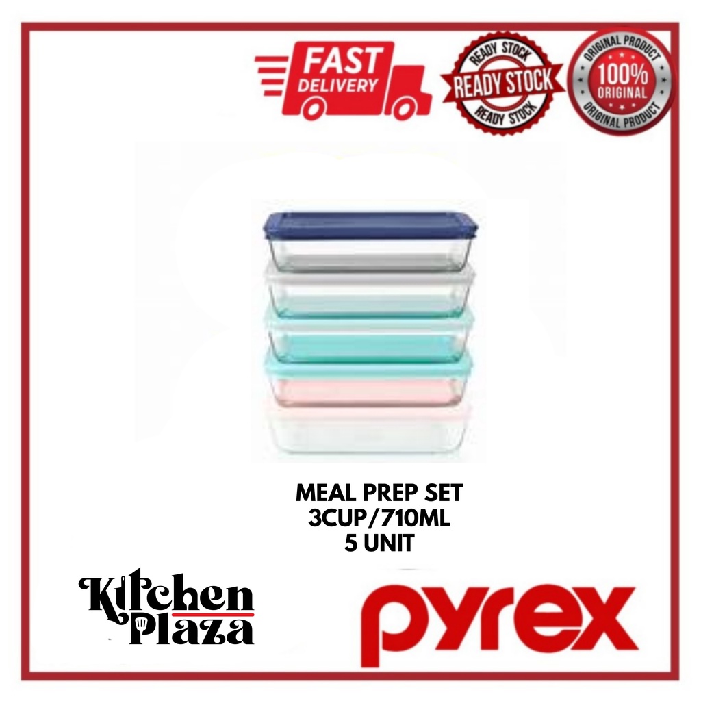 Pyrex Meal Prep Set 10pcs (Multi Lid) | Shopee Malaysia