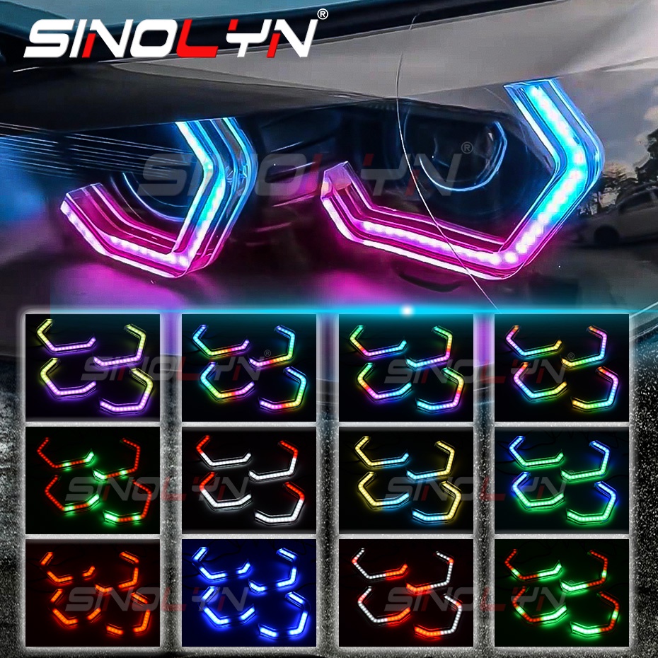 Sinolyn RGB Angel Eyes LED Lights DTM For BMW E90 E91 E60 F10 F30 F31 ...
