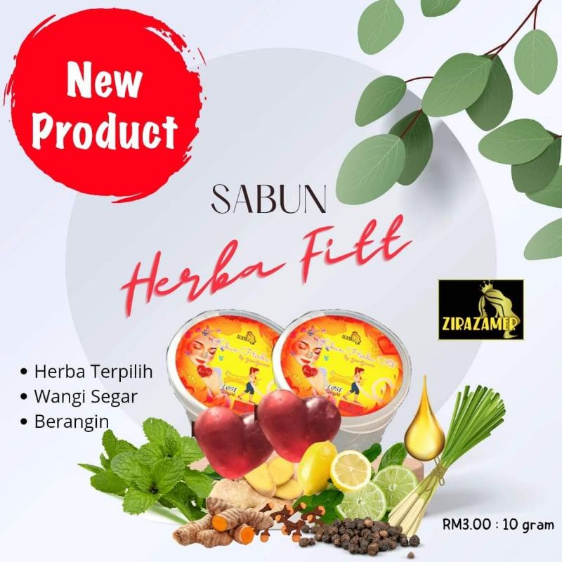 🔥 VIRAL 🔥 SABUN HERBA SLIM FIT BY ZIRAZAMER | Shopee Malaysia