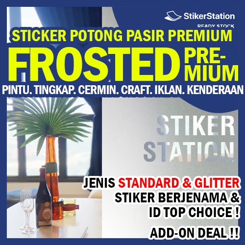 FROSTED GLASS STICKER - Window Sticker Glass Film Adhesive Window Film ...