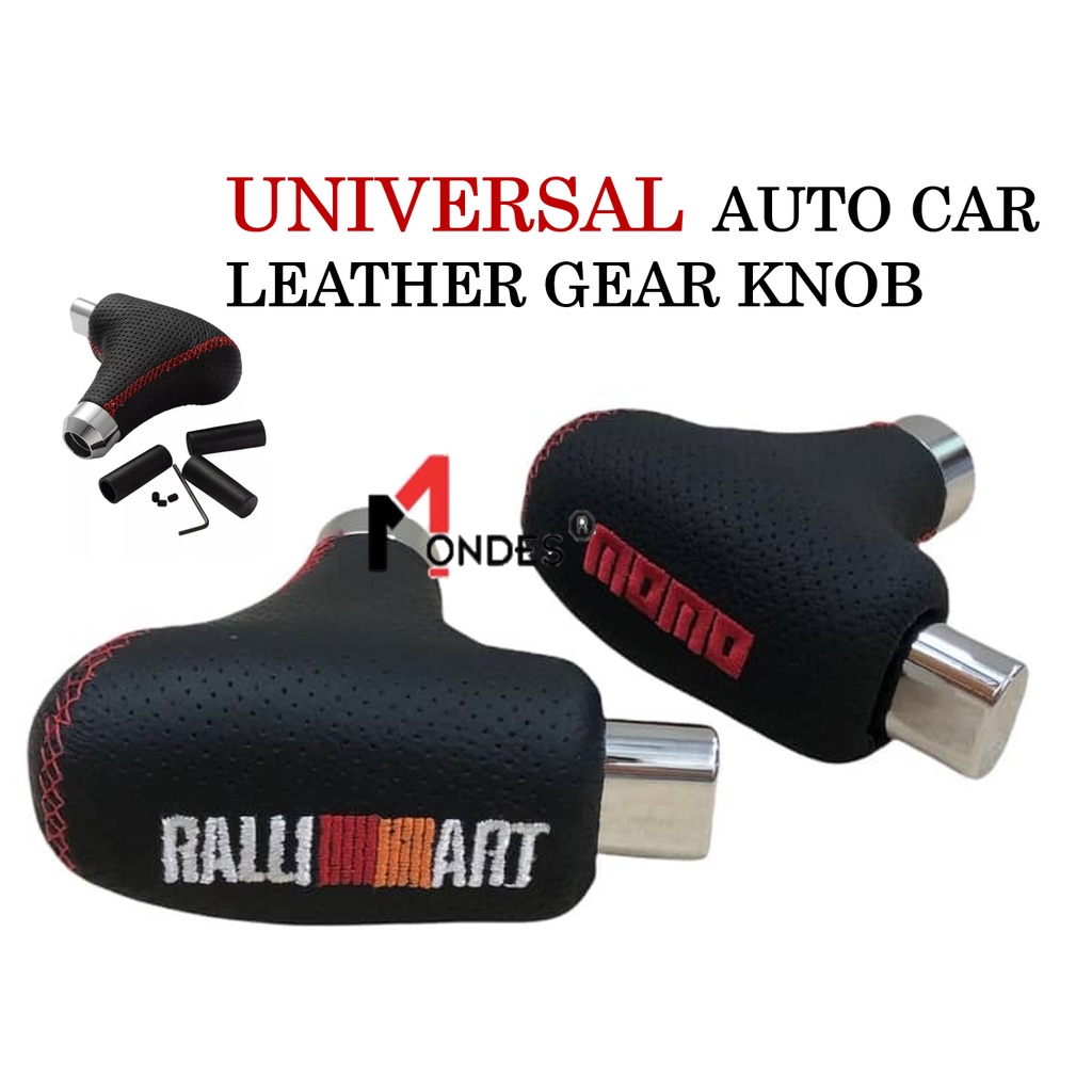 Momo Ralliart Universal Auto Car Gear Shift Knob Modified Leather Gear ...