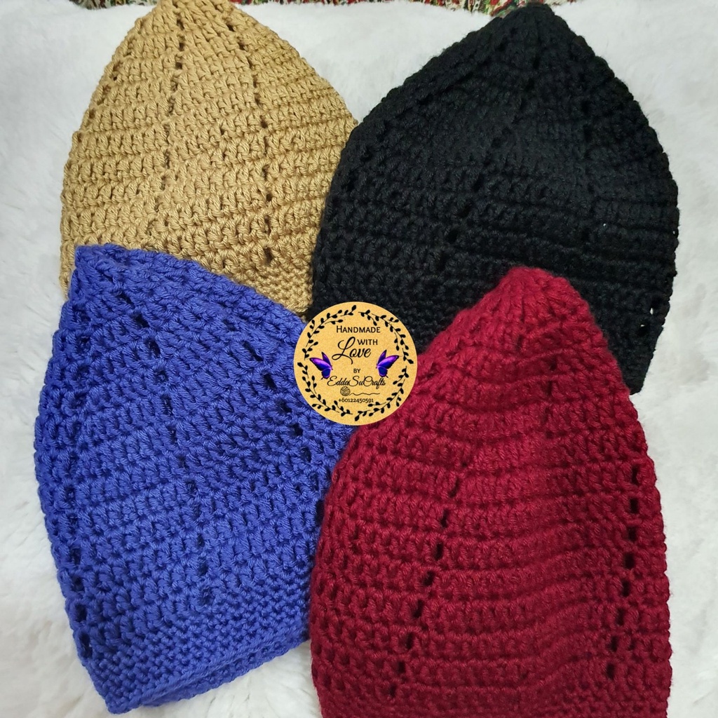 Kopiah Kait Crochet Kufee | Shopee Malaysia