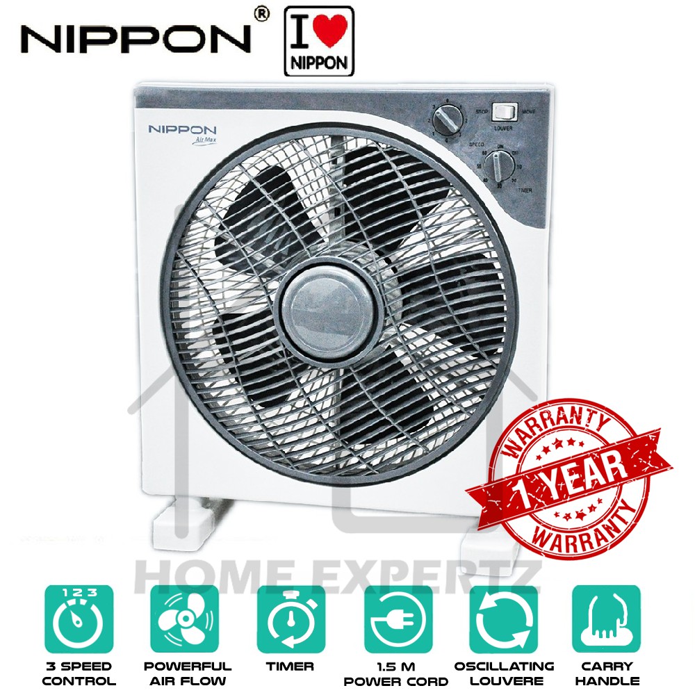 NIPPON 12" BOX FAN WITH TIMER | KIPAS KOTAK NIPPON 12" DENGAN PEMASA ...