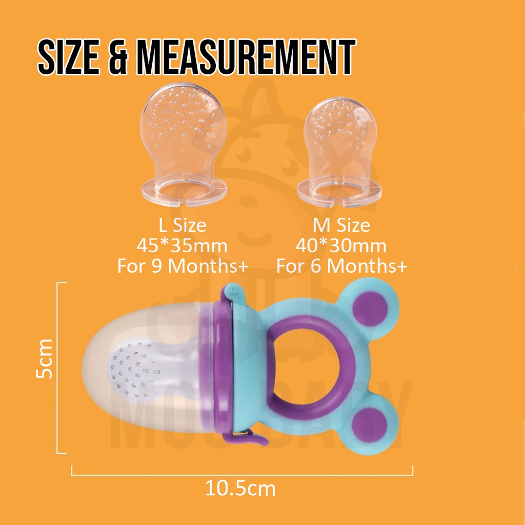 Moo Baby Fruit Feeder Buah Puting Baby Puting Baby Food Feeder Puting ...
