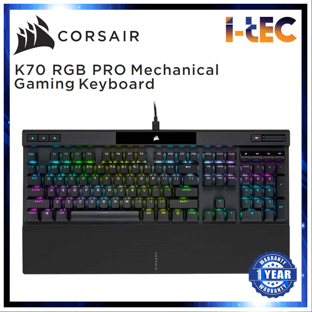 Corsair K70 RGB PRO Mechanical Gaming Keyboard with PBT DOUBLE SHOT PRO Keycaps | Shopee Malaysia