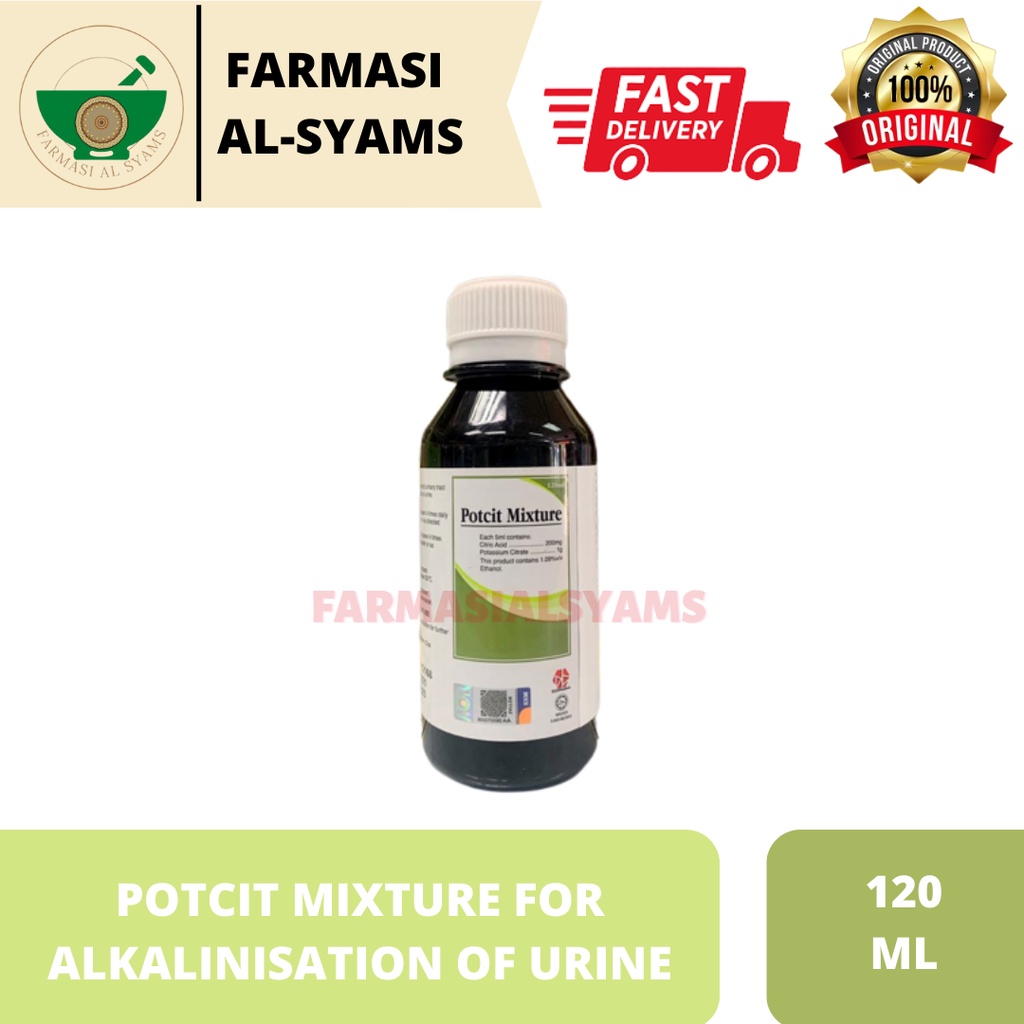 POTCIT MIXTURE FOR ALKALINISATION OF URINE 120ML | Shopee Malaysia