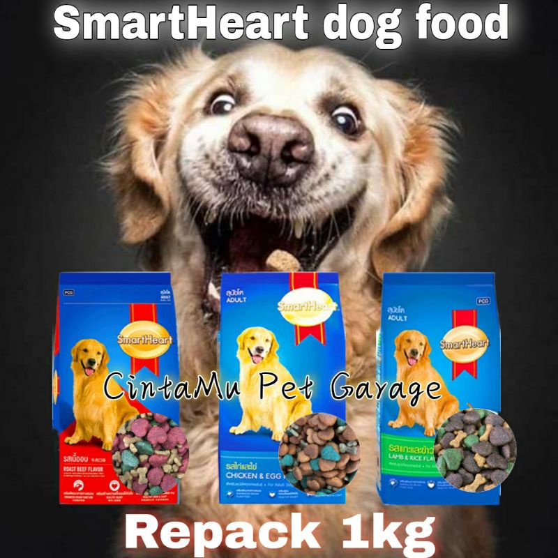 Smart heart dog food 1kg(repack) makanan anjing murah chicken Lamb beef ...
