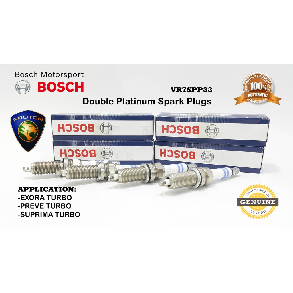 Bosch Double Platinum Spark Plug Proton Exora Turbo Suprima Preve ...