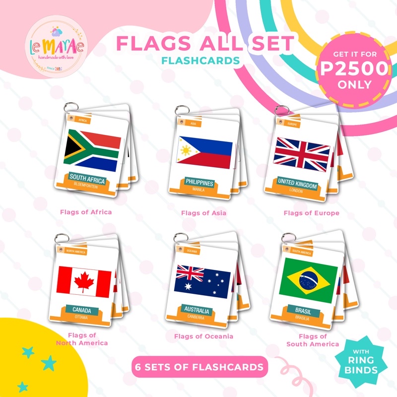 WORLD FLAGS ALL SET - Asia, Europe, Oceania, America, Africa by Le ...