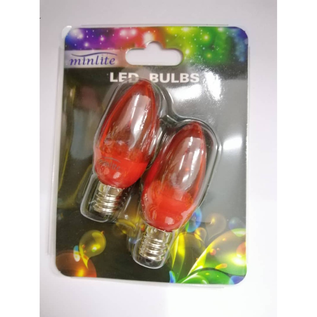 🔥 Ready Stock 🔥 MINLITE Red Led Candle Bulb LED 神台红色灯泡 | Shopee Malaysia