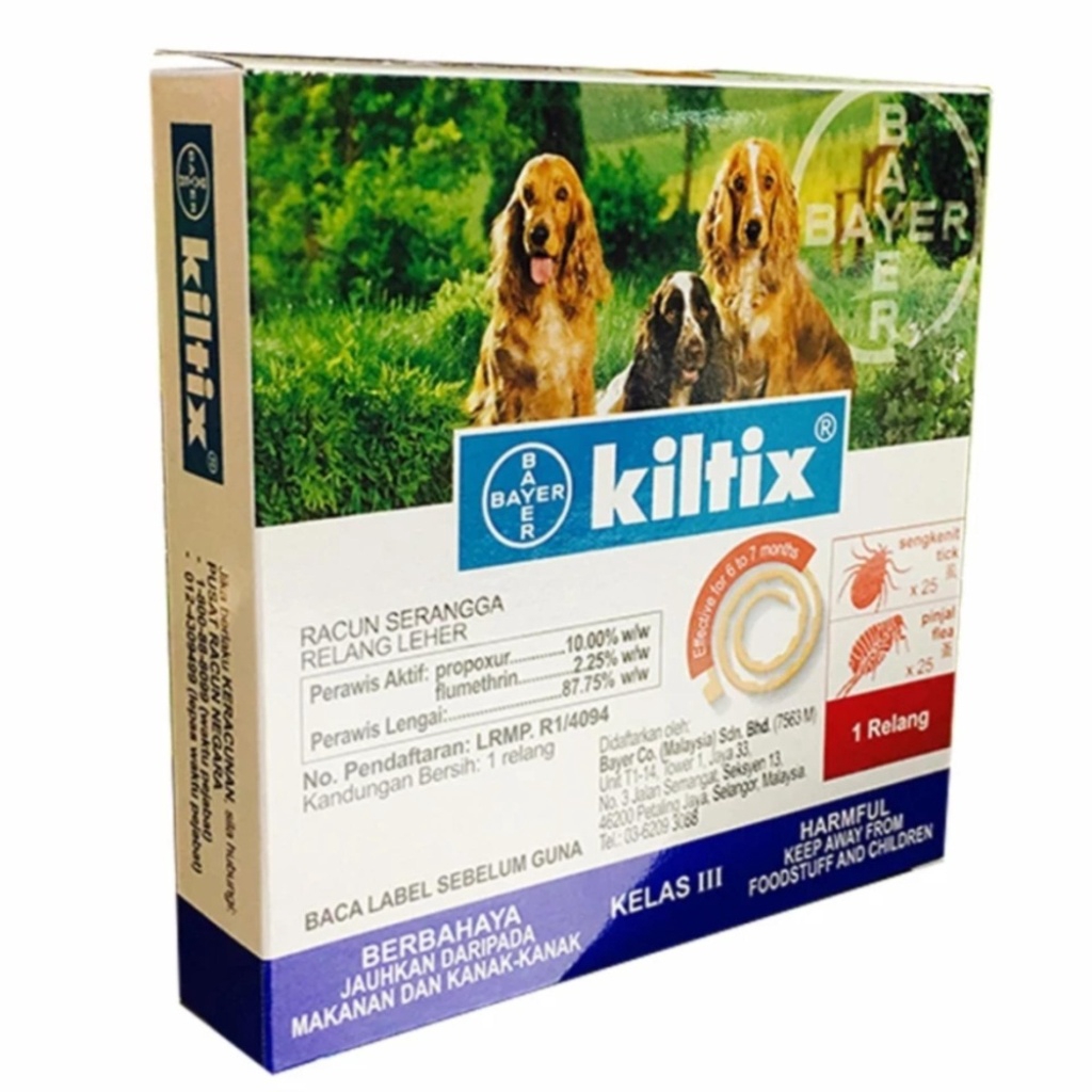Bayer Kiltix Anti Tick And Flea Collar (L) (For Dog Weight Above 25kg ...