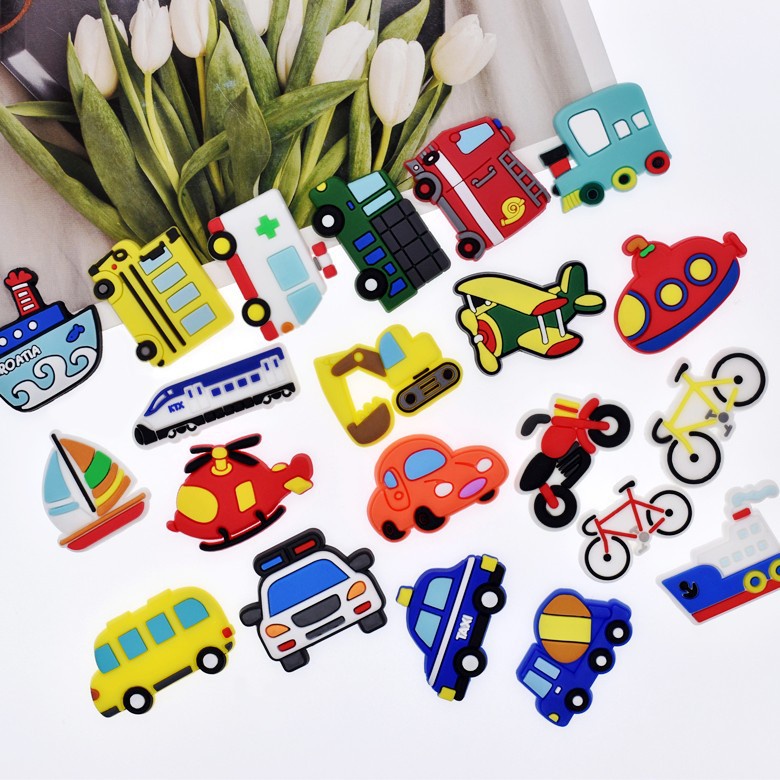 Cute Excavator Boat Jibits croccs Motorcycle Bike Jibbits Charm Pin ...