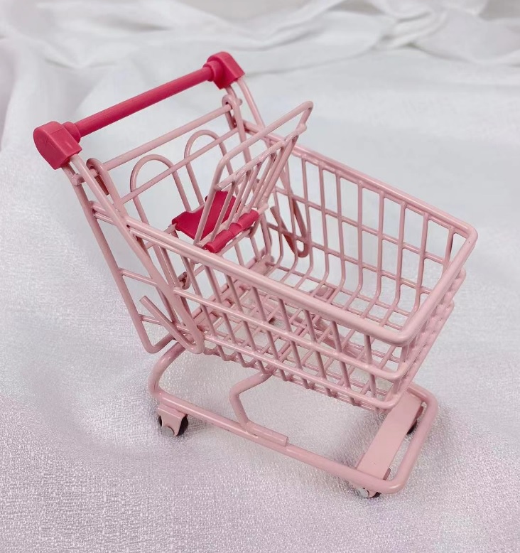 💖Ready Stock💖INS Pink Mini Shopping Cart Mini Trolley | INS 粉色迷你购物车 ...