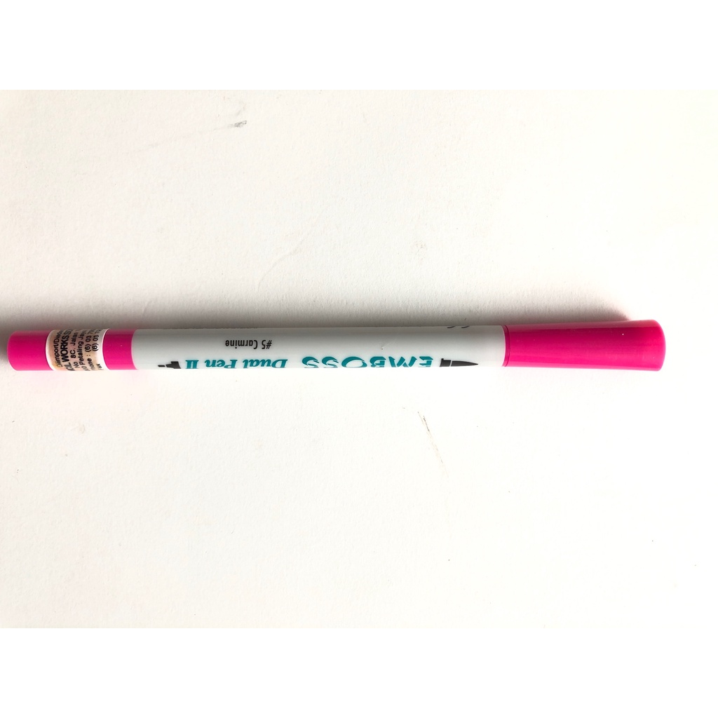Tsukineko #5 Carmine EMBOSS Dual Pen II Brush Tip x 2 piece | Shopee ...
