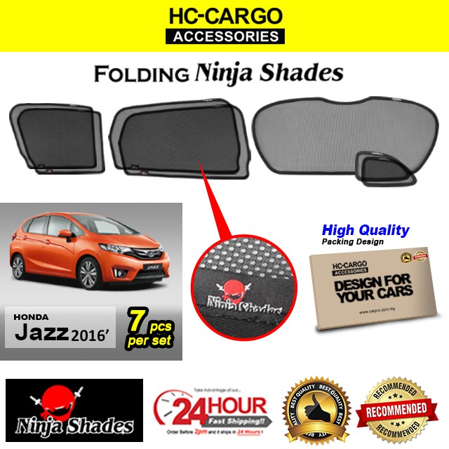 Honda Jazz 2016 2017 2018 2019 Magnetic Ninja Shades Sunshade (7pcs ...