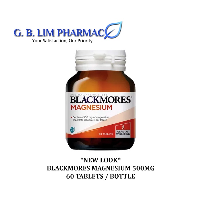 Blackmores Magnesium 60 TABLETS ONE BOTTLE (EXP: 09-JAN-2027) | Shopee ...