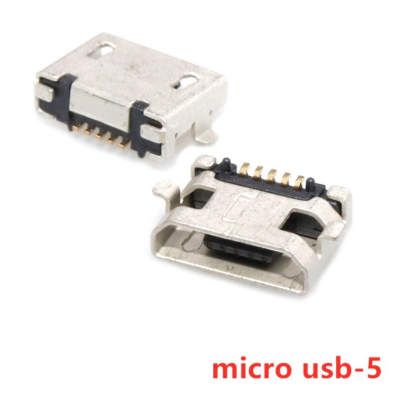 10pcs/lot Micro USB 5 Pin SMT Socket Connector Type B Female Placement ...