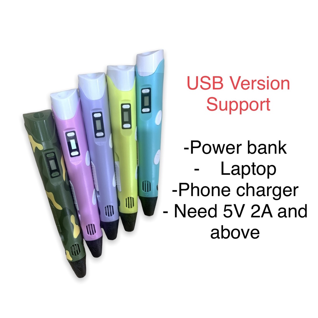 (READY STOCK) FREE 10M Filament - 3D PLA Printing Doodle Arts Craft ...