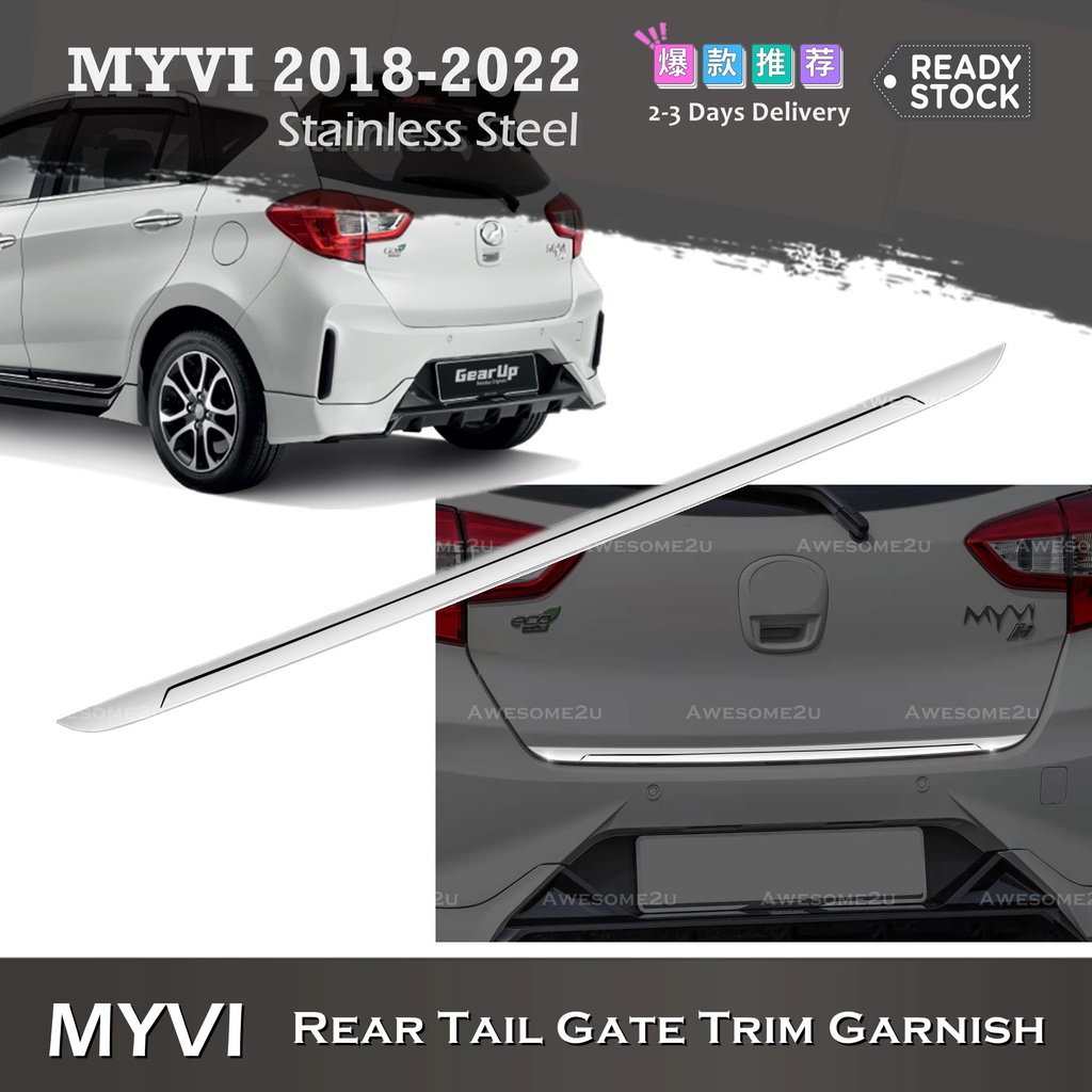 Awesome2u Myvi 2018-2022 Stainless Steel Tail Gate Trim Garnish ...