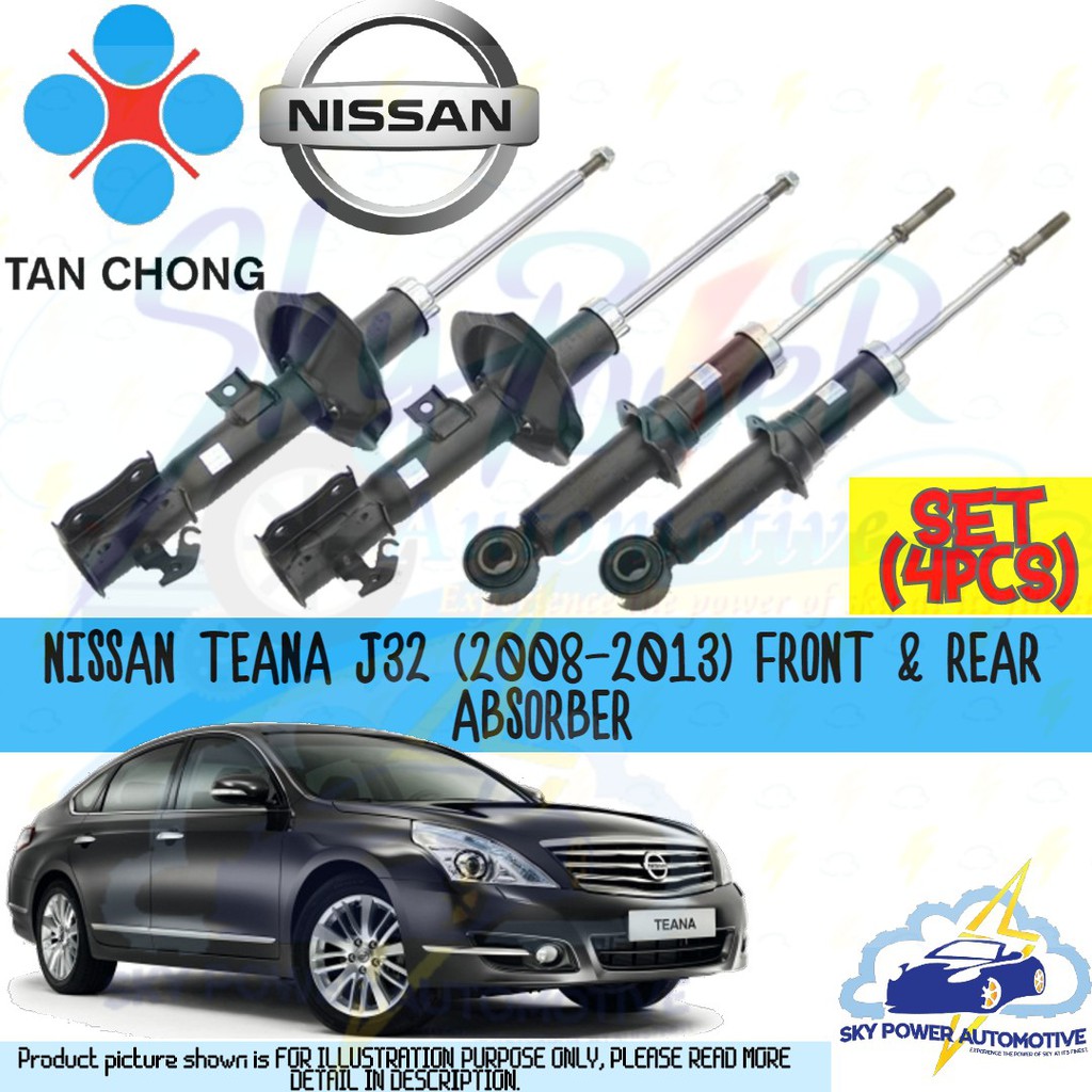 NISSAN TEANA J32 (2008-2013) 100% TAN CHONG ORIGINAL (GENUINE) SHOCK ABSORBER (FRONT 2PCS + REAR ...