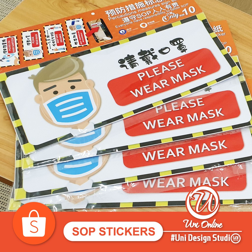 SOP Stickers 4 in 1 Set | Shopee Malaysia