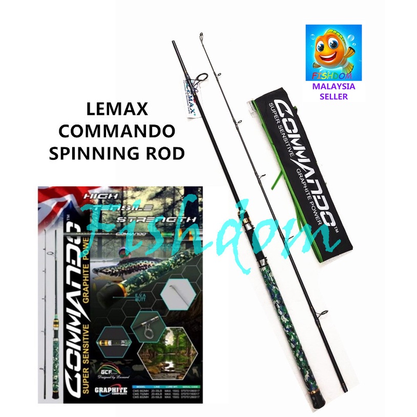 FISHDOM LEMAX COMMANDO SPINNING ROD JORAN PANCING PVC PACKING | Shopee ...