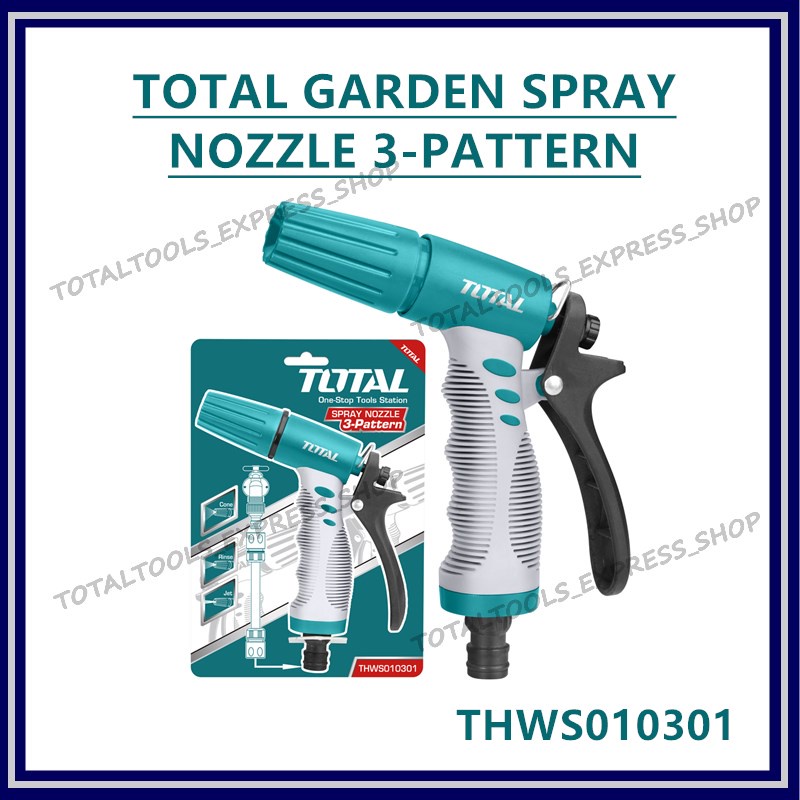 TOTAL GARDEN SPRAY NOZZLE 3-PATTERN (THWS010301) | Shopee Malaysia