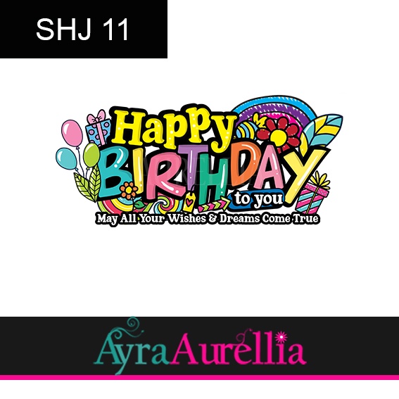 (PAGE 1) WATERPROOF Sticker Happy Birthday | Selamat Hari Lahir | Hari ...