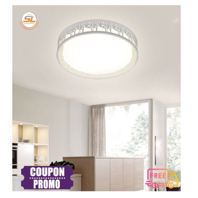 Moden Lampu Siling Bulat LED 50cm untuk Ruang Tamu Bilik Tidur Surface ...