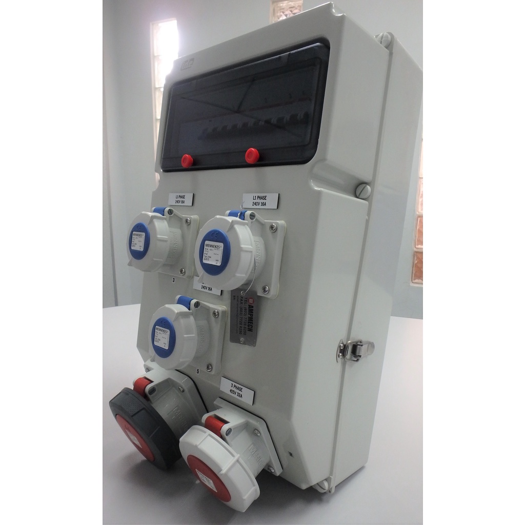 (AMPMECH) AMIX MULTI DISTRIBUTION BOX, IP66, RCCB/ABB MCB/ MENNEKES ...
