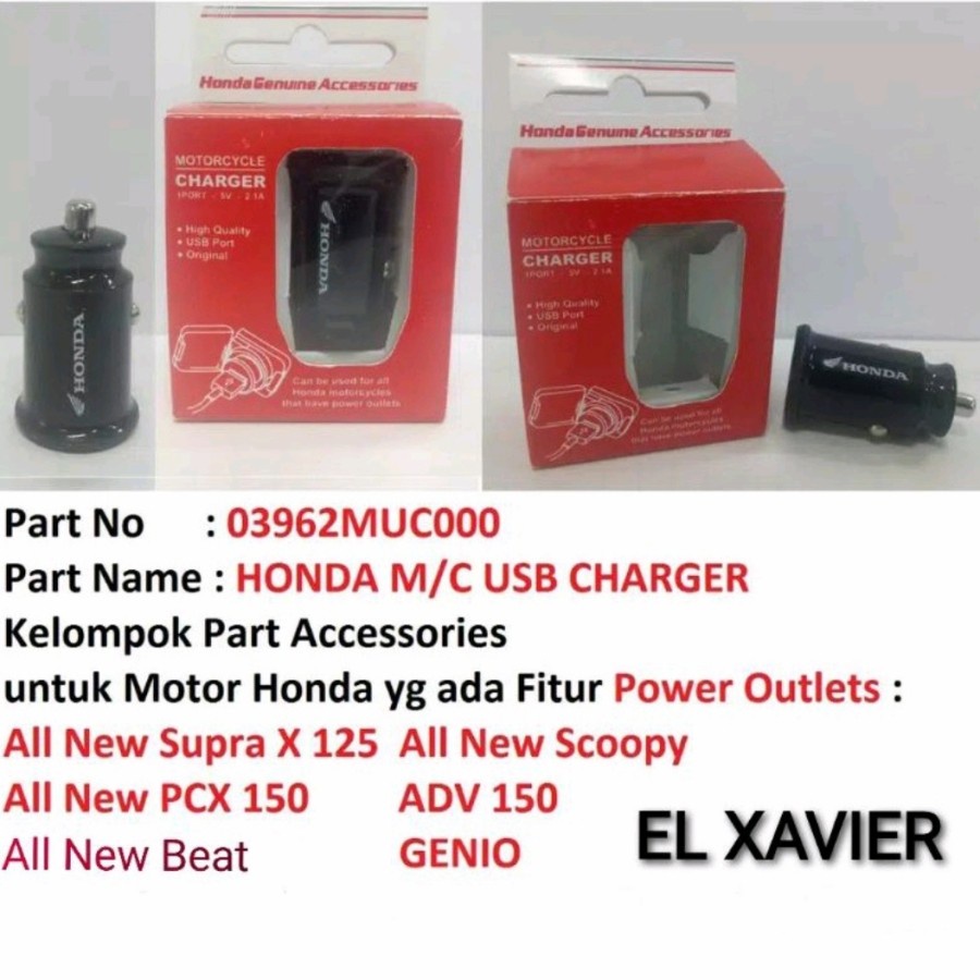 Usb Charger Plus Voltmeter Original Honda Ahm Pnp Pcx Adv All New ...