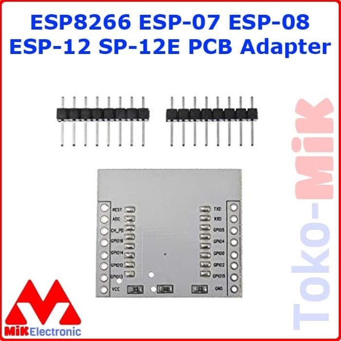 Esp8266 ESP-07 ESP-08 ESP-12 ESP-12E BREADBOARD ADAPTER PCB | Shopee ...