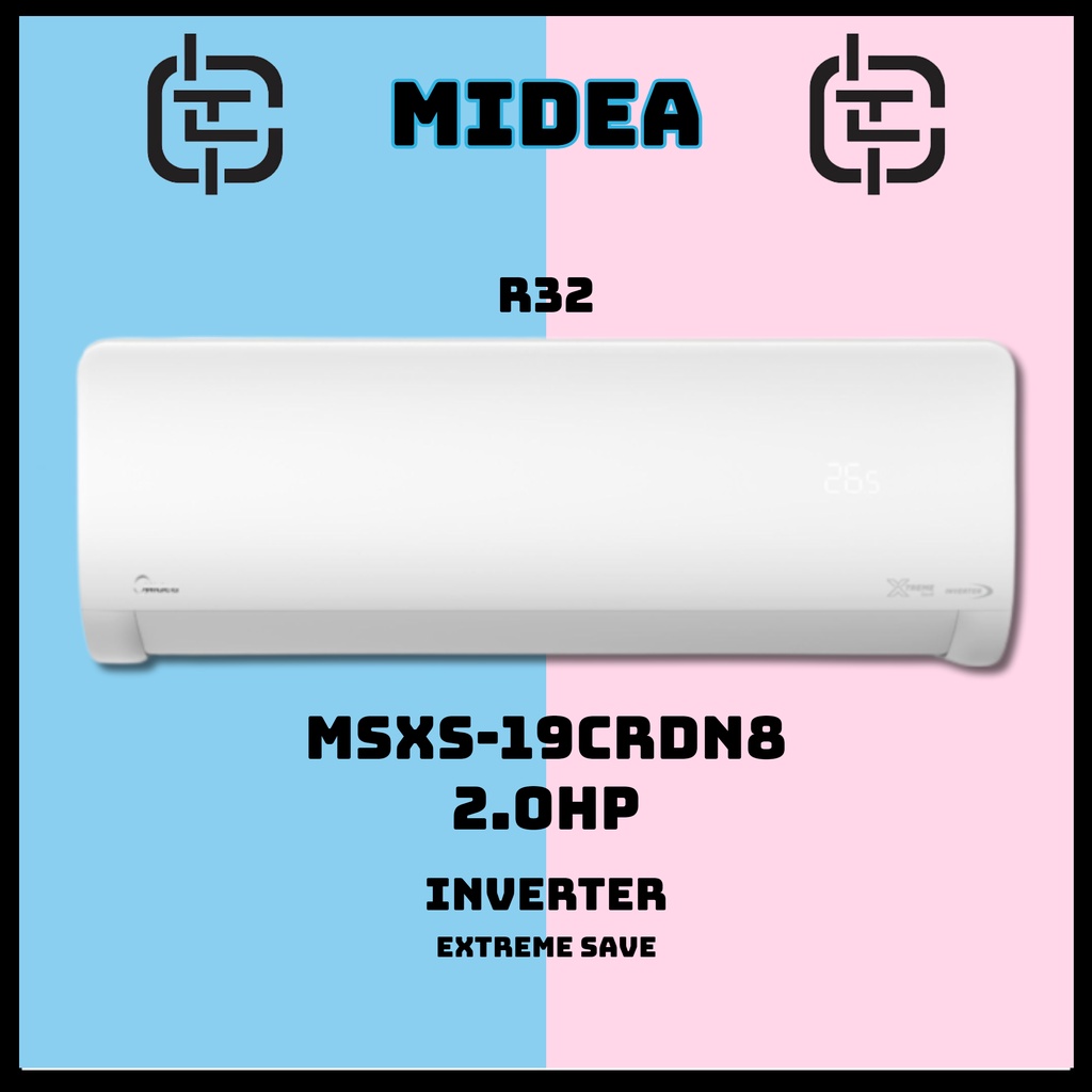 Midea Air Conditioner Wall Mounted R32 Extreme Save Inverter 2.0HP MSXS-19CRDN8 | Shopee Malaysia