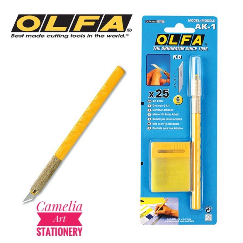 Olfa Ak-1 Art Cutter Knife with 25’s Blade🔥Ready Stock🔥 | Shopee Malaysia