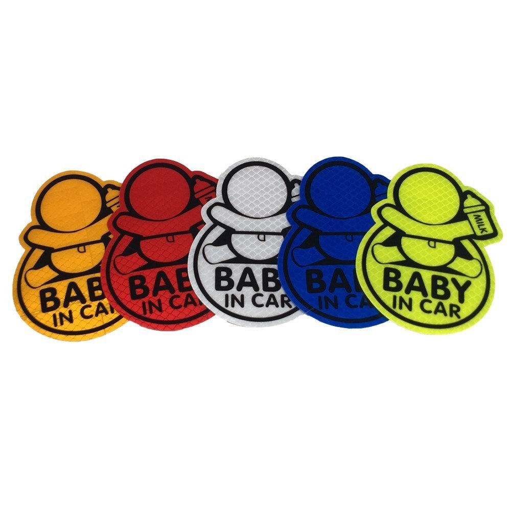 Car Sticker Baby In Car Warning Reflective Vinyl Decal Waterproof ...