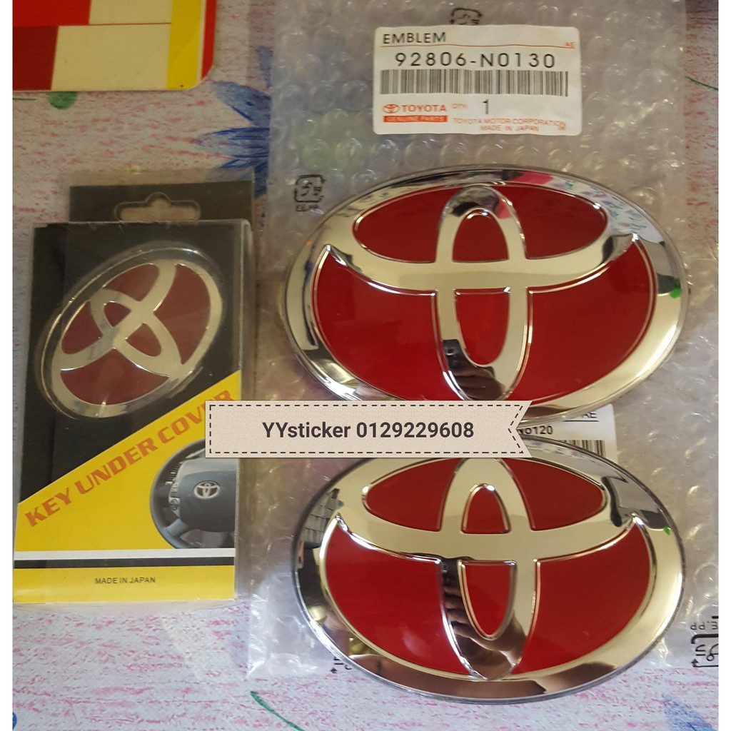 TOYOTA LOGO EMBLEM RED TOYOTA WISH OR TOYOTA VIOS TRD Logo Toyota Merah ...