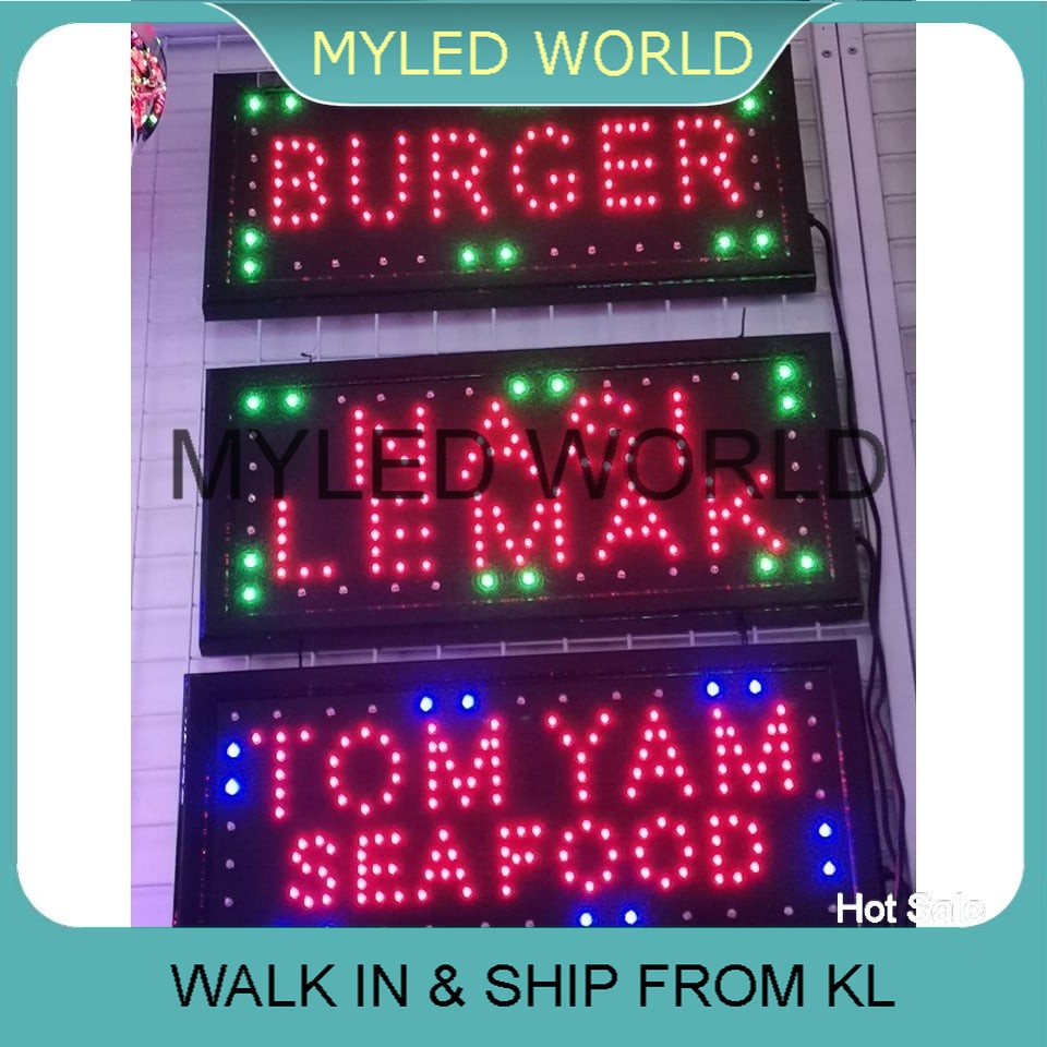 Tom Yam Seafood , Nasi Lemak , Burger LED Signboard Display Sign MYLED ...